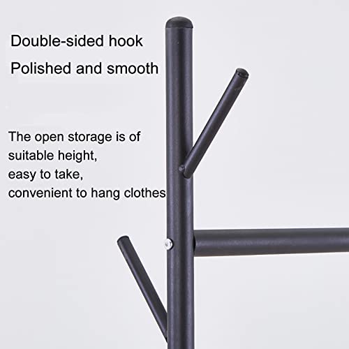 ZBYL Clothing Rack Garment Rack, Metal Free Standing Clothes Closet Rack with Bottom Rack, Rolling Wardrobe Rack with Wheels, Portable Organizer Standard Rod for Hanging Clothes, 100×169cm