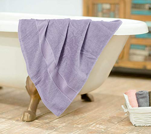 Belizzi Home Ultra Soft 6 Pack Cotton Towel Set, Contains 2 Bath Towels 28x55 inch, 2 Hand Towels 16x24 inch & 2 Wash Coths 12x12 inch, Ideal for Everyday use, Compact & Lightweight - Dark Purple