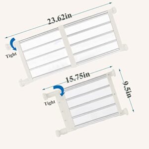 YourGrace Tension Shelf,Expandable Closet Shelf,Locker Organizer,Space Saving Wardrobe Clothes Dividers,Adjustable,Storage Rack 5-Bar Extention,Shelf Dividers for Closet Cupboard Bathroom,1pc,White,S