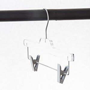 NAHANCO 90014RC50HU Premium Acrylic, Skirt Pant Hanger, 14", Clear (Pack of 12)