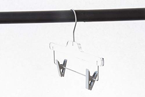 NAHANCO 90014RC50HU Premium Acrylic, Skirt Pant Hanger, 14", Clear (Pack of 12)