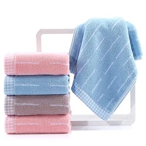 Lngtuy Hand Towels Set of 3, Striped Pattern 100% Cotton Face Towels, Super Soft Highly Absorbent Hand Towel for Bathroom (13.5 x 29 Inch)