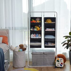 GRANNY SAYS Bundle of 2-Pack Shelf Organizer for Closet & 2-Pack Closet Hanging Storage Shelves