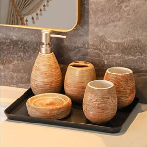 czdyuf retro ceramic wash bathroom toilet supplies set bathroom five-piece set handmade wedding wash set