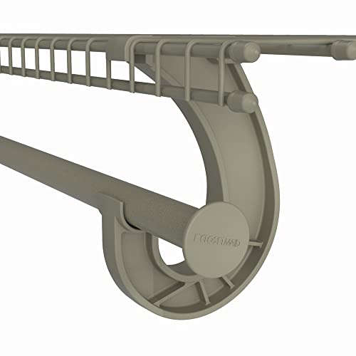 ClosetMaid Support Bracket for SuperSlide Hanging Bar Closet Rod, for Wire Shelving, Nickel Finish