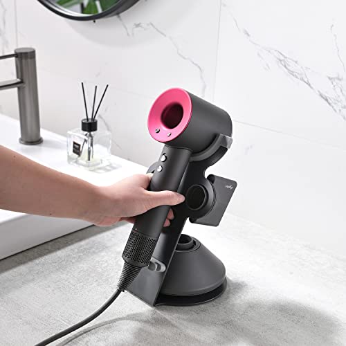 I'SMARTMOON Hair Dryer Holder for Dyson Supersonic, Aluminum Alloy Bracket Power Plug Holder, Bathroom Organizer for Dyson Supersonic hairdryer Care Tools…