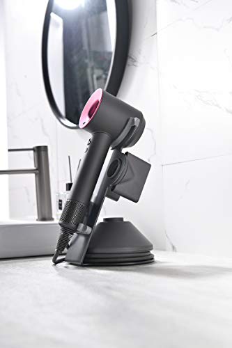 I'SMARTMOON Hair Dryer Holder for Dyson Supersonic, Aluminum Alloy Bracket Power Plug Holder, Bathroom Organizer for Dyson Supersonic hairdryer Care Tools…