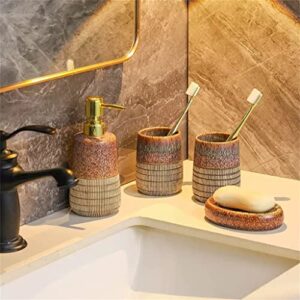 czdyuf ceramic bathroom five-piece wash set bathroom supplies bathroom mouthwash cup toothbrush cup set