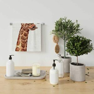 Vantaso Bath Hand Towels Giraffe Floral，Soft & Absorbent Washcloths Towel for Bathroom Kitchen Hotel Gym Spa