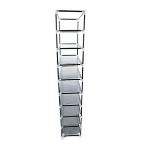 MEZHI 10Layers 9 Grid Shoe Rack Shelf Storage Closet Organizer Cabinet Portable 63inch