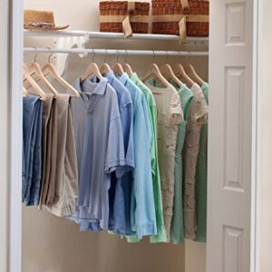 EZ Shelf DIY Expandable Closet Shelf and Rod - 29” - 49” -White- Mounts to 1 Sidewall and Backwall