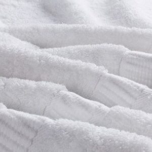 GOLD TEXTILES 120 Pack Premium White Hand Towels 16x30 inches - 100% Ring Spun Cotton Luxury Soft Absorbent & Quick Dry, Large Bathroom Hand Towel Perfect for Hotel, Salon,Gym & Spa (120 White)