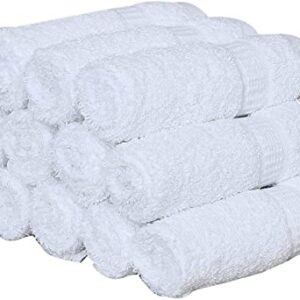 GOLD TEXTILES 120 Pack Premium White Hand Towels 16x30 inches - 100% Ring Spun Cotton Luxury Soft Absorbent & Quick Dry, Large Bathroom Hand Towel Perfect for Hotel, Salon,Gym & Spa (120 White)