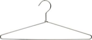 the great american hanger company the american company slim, box of 100 thin and strong chrome top shirt and pants metal suit hanger