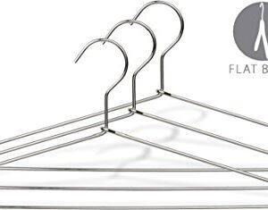 The Great American Hanger Company The American Company Slim, Box of 100 Thin and Strong Chrome Top Shirt and Pants Metal Suit Hanger