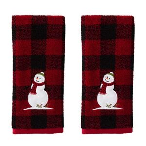 SKL Home Woodland Winter, Hand Towel Set, Red