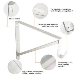 Heavy Duty Closet Shelf and Rod Brackets (White, 3 pack)