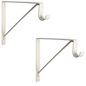 knape & vogt 1195 cream closet rod & shelf support, 2 pack