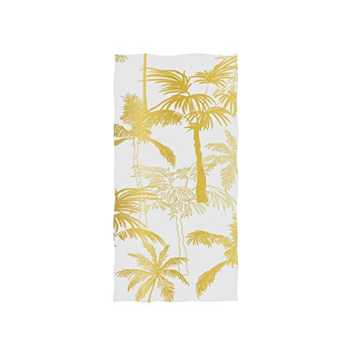 senya Soft Hand Towels, Golden Palm Tree Tropical Highly Absorbent Hand Towels for Bathroom, Hand, Face, Gym