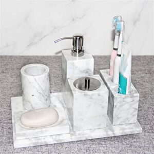 CZDYUF Marble Wash Set Bathroom Five-Piece Set Cup Tray Bathroom Supplies Toilet Supplies