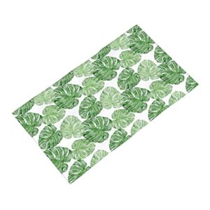 Green Plant Leaves Hand Towel, Decorative Towels Warming Gift for Bathroom Kitchen Bath Spa Gym 16"x27.5"