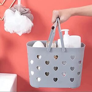 BTSEURY Storage Basket,Portable Shower Caddy Tote Plastic Storage Basket with Handle Box Organizer Bin for Bathroom