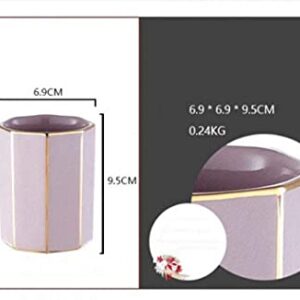 YYW Bathroom Accessory Set Ceramics Vanity Countertop Accessory Set Bathroom Set Includes Lotion Dispenser Tumblers Soap Dish (Pink)