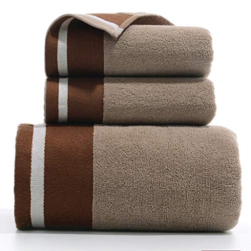 3 Piece Bathroom Towel Set, Grey Bath Towel Sets Cotton Bath Towels Set Bathroom Towels Soft Shower Towels Bathroom Sets Body Towels Hand Decorative Hotel Towel Luxury Hand Towels for Bathroom