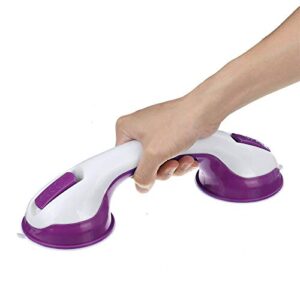 portable bathroom grip rail spa bath shower support safety suction mount handle bar vacuum suction cup anti slip support (color : purple)