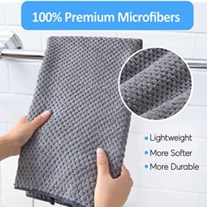 Bathroom Towel Set Dark Gray 4Pack-35x70 Towel,600GSM Ultra Soft Microfibers Bath Towel Set Large Plush Bath Sheet Towel,Highly Absorbent Quick Dry Oversized Towels Spa Hotel Luxury Shower Towels