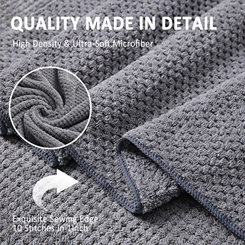 Bathroom Towel Set Dark Gray 4Pack-35x70 Towel,600GSM Ultra Soft Microfibers Bath Towel Set Large Plush Bath Sheet Towel,Highly Absorbent Quick Dry Oversized Towels Spa Hotel Luxury Shower Towels