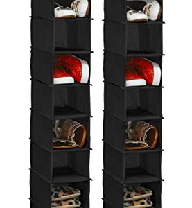 Simple Houseware 2 Pack 10 Shelves Hanging Organizer, Black