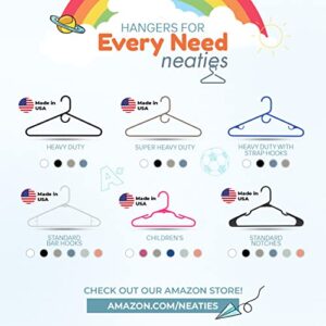 USA-Made Kids Hangers Plastic - Non-Slip Toddler Kid & Baby Hangers for Closet, Slim Children's Hangers for Clothes with Notches, Best Kids Plastic Hangers (White 30 Pack)