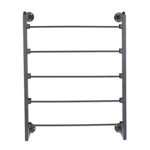 Wall Mount Scarf Display Stand, Metal Scarf Rack Stand Organizer Tie Organizer Hanger Holder for Clothing Store and Home 23.6 x 3.9 x 29.5 Inch, Gdrasuya10 (Black)