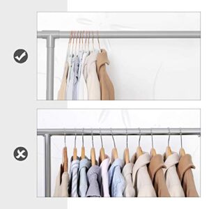 SONGMICS Velvet Hangers 50 Pack, Non Slip Hangers with Rose Gold Color Swivel Hook, Slim Hangers Space Saving, Velvet Hangers for Closet, Heavy Duty Velvet Hangers, White UCRF026W03