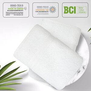 Infinitee Xclusives Premium White Bath Sheets Towels for Adults – 2 Pack Extra Large Bath Towels 35x70-100% Soft Cotton, Absorbent Oversized Towels, Hotel & Spa Quality Towel