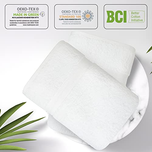 Infinitee Xclusives Premium White Bath Sheets Towels for Adults – 2 Pack Extra Large Bath Towels 35x70-100% Soft Cotton, Absorbent Oversized Towels, Hotel & Spa Quality Towel