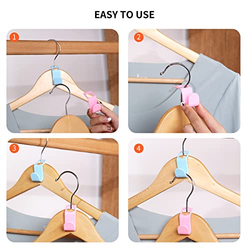 SLMT Clothes Hanger Connector Hooks 50PCS Panda Shaped Space Saver Hanger Extender Hooks Closet Organizer for Plastic Hangers Velvet Hangers Wooden Hangers Wire Hangers Heavy Duty Hangers (50 Pack)