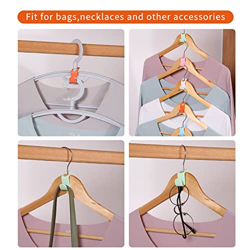 SLMT Clothes Hanger Connector Hooks 50PCS Panda Shaped Space Saver Hanger Extender Hooks Closet Organizer for Plastic Hangers Velvet Hangers Wooden Hangers Wire Hangers Heavy Duty Hangers (50 Pack)