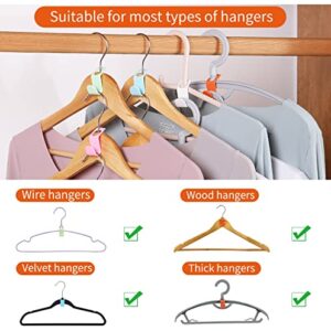 SLMT Clothes Hanger Connector Hooks 50PCS Panda Shaped Space Saver Hanger Extender Hooks Closet Organizer for Plastic Hangers Velvet Hangers Wooden Hangers Wire Hangers Heavy Duty Hangers (50 Pack)