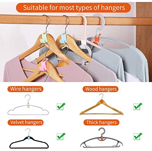 SLMT Clothes Hanger Connector Hooks 50PCS Panda Shaped Space Saver Hanger Extender Hooks Closet Organizer for Plastic Hangers Velvet Hangers Wooden Hangers Wire Hangers Heavy Duty Hangers (50 Pack)