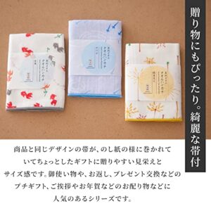 Japanese Cotton Towel Senshu (Osaka) Towel/Washcloth, Face Towel, Japanese Handkerchief/Made in Japan, 100% Cotton, Quick Drying, Absorbent, Ultra Soft, Thin, Traditional Japanese Pattern