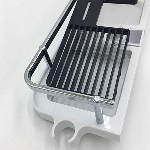 Pole Shower Caddy, Pole Mounted Bracket, Storage Holders for Shampoo, Shower Rack for 22-25 mm Shower Pole, Toiletry Soap Tray