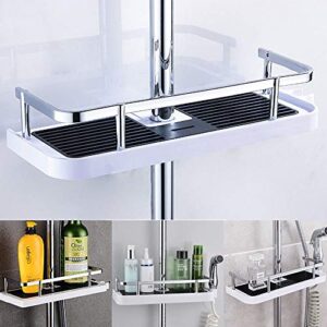 Pole Shower Caddy, Pole Mounted Bracket, Storage Holders for Shampoo, Shower Rack for 22-25 mm Shower Pole, Toiletry Soap Tray