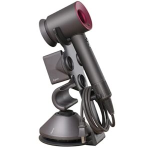 catoomuu for dyson supersonic hair dryer stand holder, dyson blow dryer accessory organizer, attachments counter storage rack