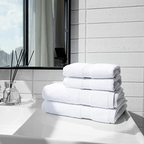 Bokser Home Hospitality Victory Hand Towels, Luxury Quality for Bathroom, Home, Spa and More, 627 GSM, 100% Combed Cotton Providing a Soft, Luxurious Feel, 16" x 30” (Pack of 6)