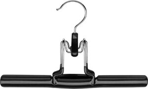 only hangers super grippy 10" clamp pant hanger set of 6, black