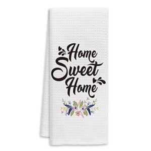 home sweet home flowers tea towel kitchen towels dishcloths hand towels,housewarming towels kitchen towels dish towels hand towels,gifts for new house new apartment women men families