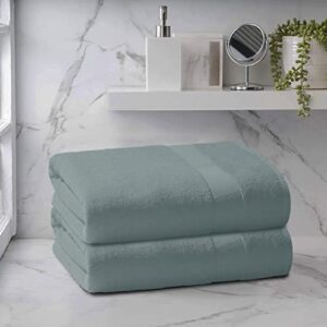 Belizzi Home Premium Cotton Oversized 2 Pack Bath Sheet 35x70 - 100% Pure Cotton - Ideal for Everyday use - Ultra Soft & Highly Absorbent - Machine Washable - Jade