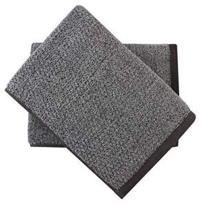 everplush diamond jacquard bath towel set, 2 pack, gray